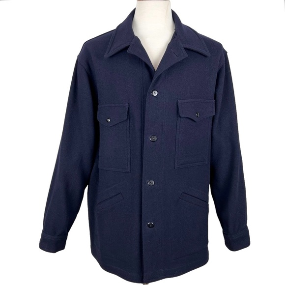 Pendleton | Jackets & Coats | Vintage Pendleton Pure Virgin Wool Navy ...